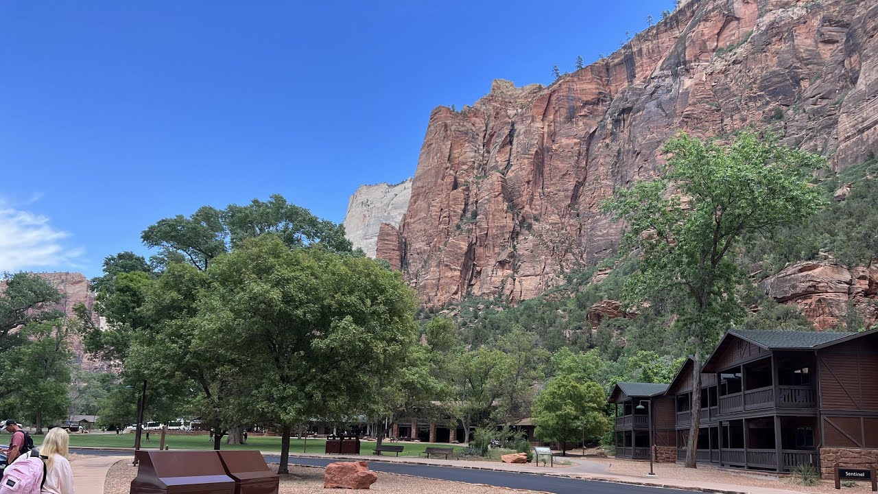 Zion National Park Lodge and Cabins, and walks nearby in the Zion ...