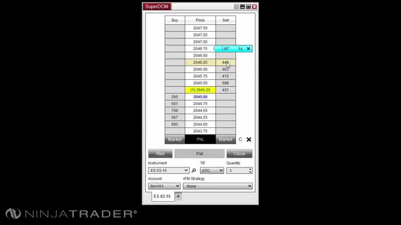 NinjaTrader 8 - SuperDOM Order Modification Overview - YouTube