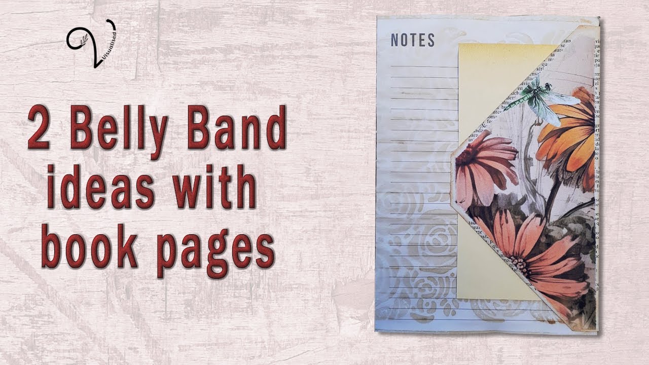 Side of the page and full page belly bands for Junk Journals - YouTube