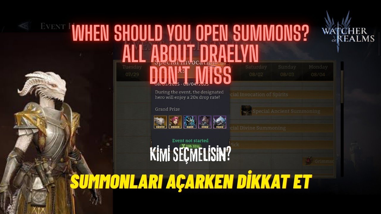 When Should You Open Summons? Don't Miss Draelyn - Watcher of Realms # ...