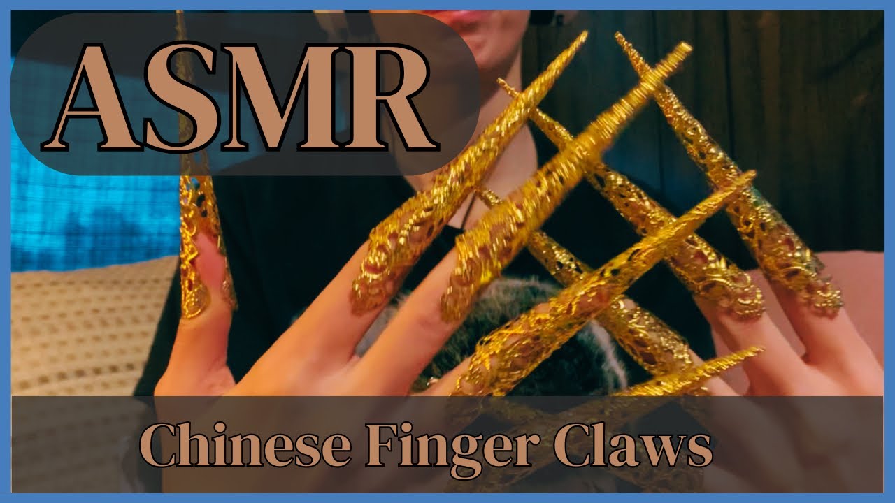 ASMR | Chinese Metal Finger Claws (tapping, scratching, plucking) - YouTube