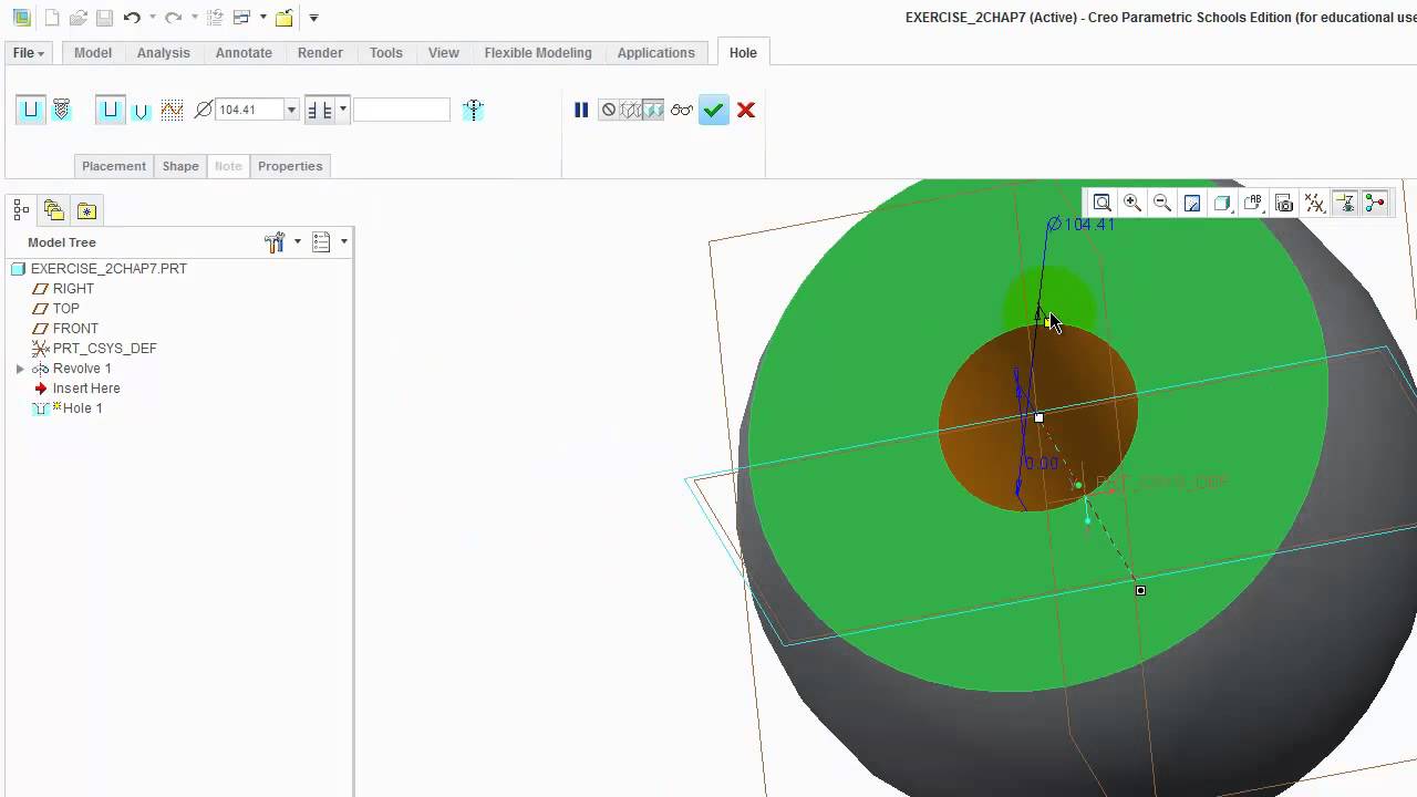 Creo Tutorial: Chapter 7 Exercise 2 - YouTube