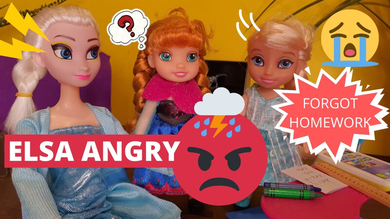 Elsa and anna toddlers weekend homework - Morning Routine - YouTube