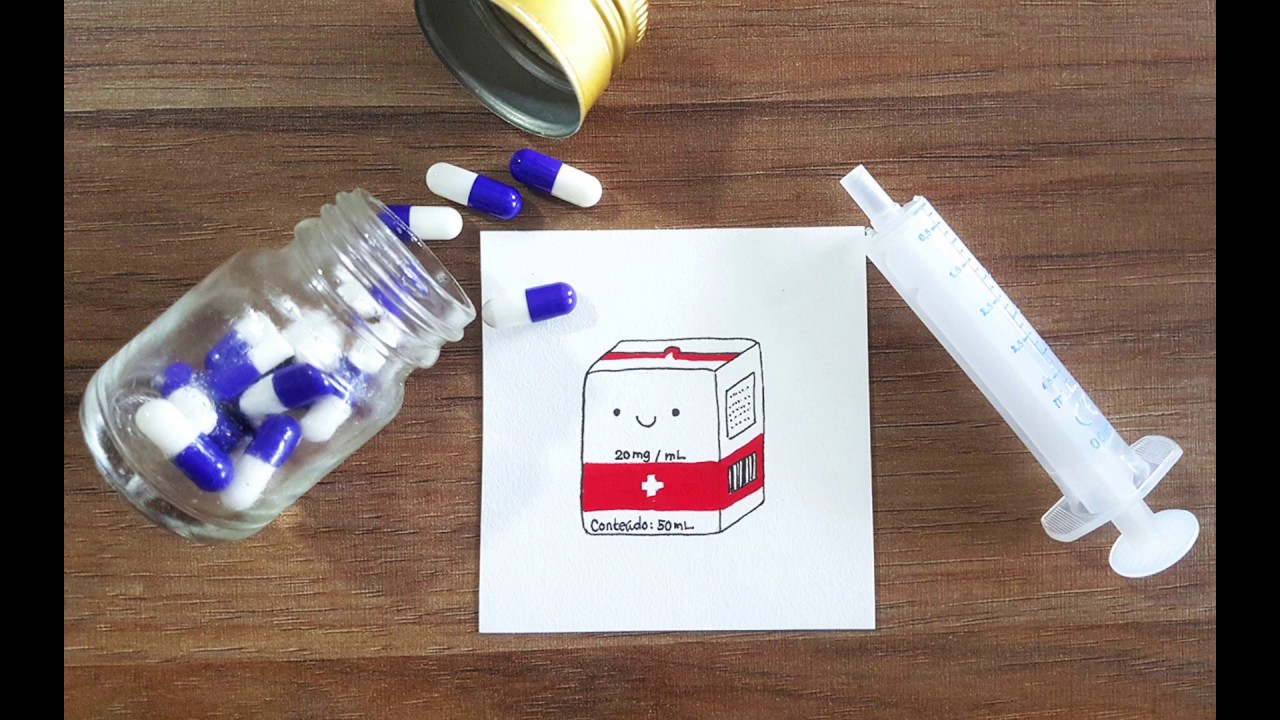 How to draw a cute pill box - YouTube