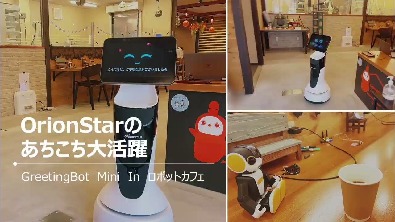 GreetingBot Mini：ロボットカフェでの受付係大活躍！ - YouTube