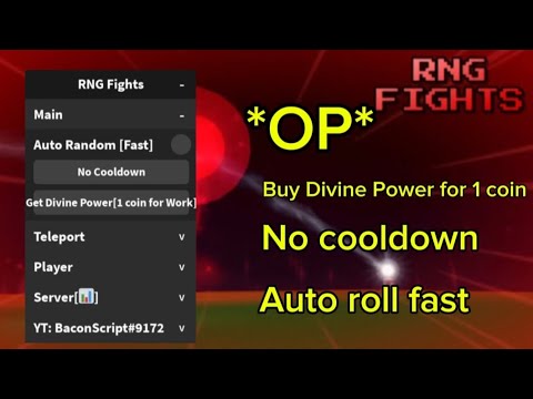 Roblox *OP* RNG Fight script | Buy Divine Power for 1 coin | No cooldown | Auto roll fast - YouTube