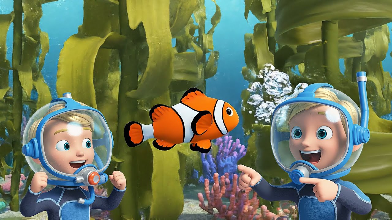Finding Nemo Baby Nemo Swam Into a Kelp Maze | Nursery Rhymes for Kids ...