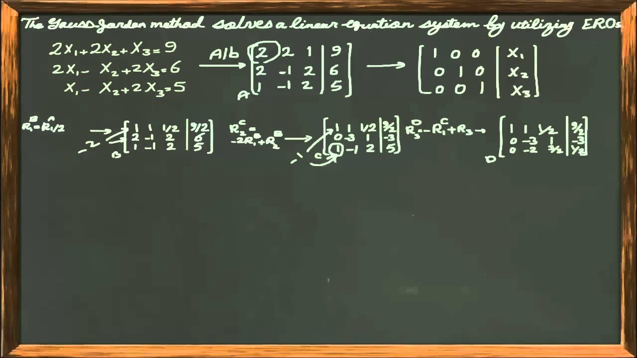 How to Solve a Linear System of Equations Using the Gauss Jordan Method ...