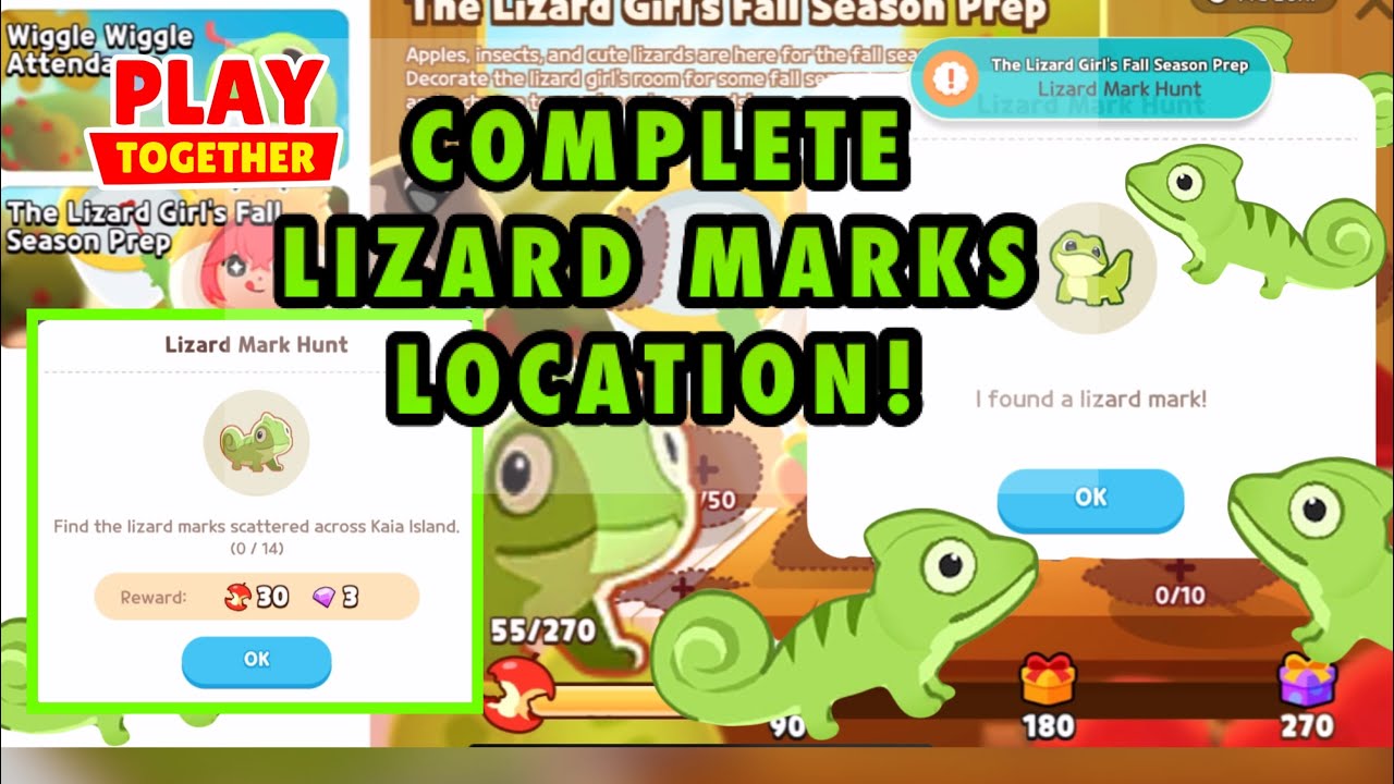PLAY TOGETHER NEW UPDATE!🦎🦎COMPLETE LIZARD MARKS LOCATION!🦎 # ...