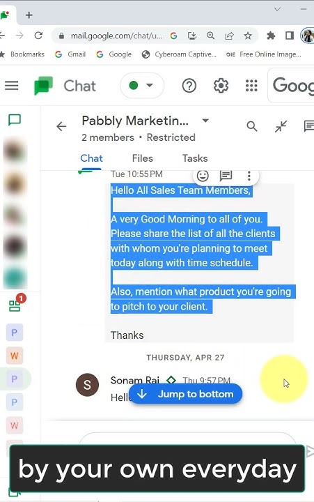 Automate Message Sending on Google Chat #shorts #googlechatautomation - YouTube