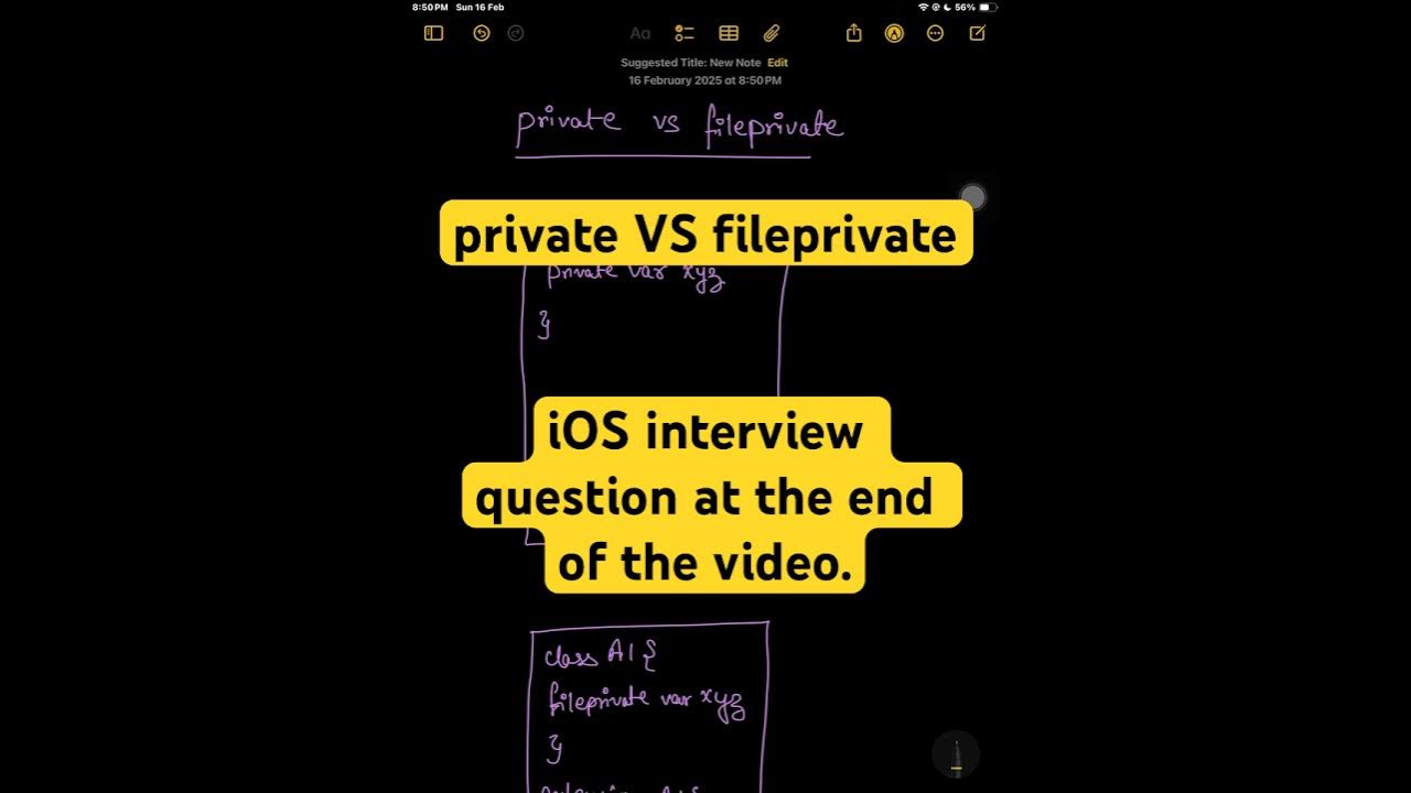 private VS fileprivate in swift. #iosdevelopment #coding #development #swiftdev #apple # ...