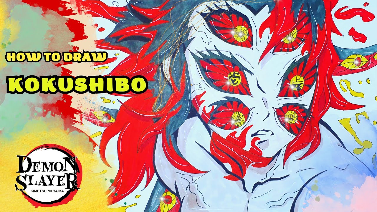 Kokushibo | Demon slayer | How to draw - YouTube
