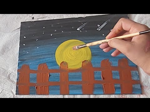 easy evening scene with sun painting#acrylicpainting - YouTube