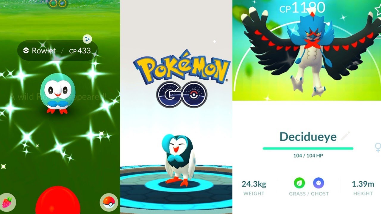 Catching Debut Community Day Shiny Rowlet in Pokémon Go - YouTube