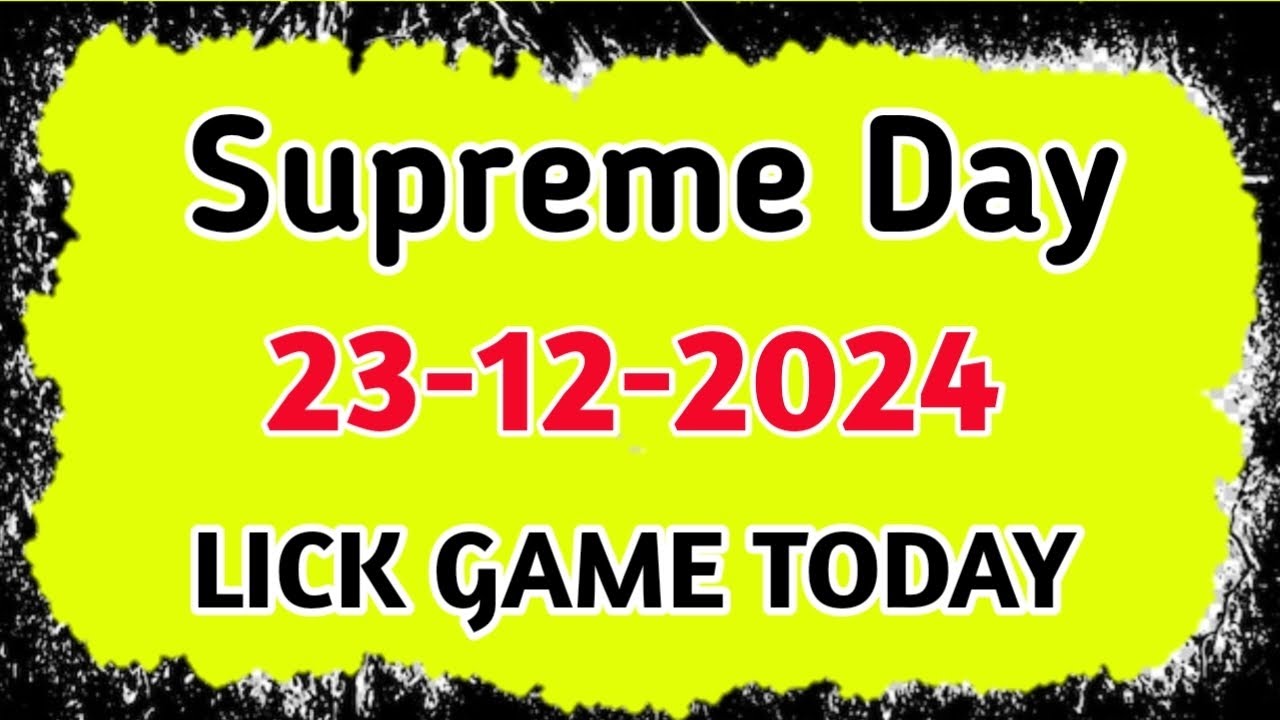 Supreme day game | Today fix OTC - YouTube