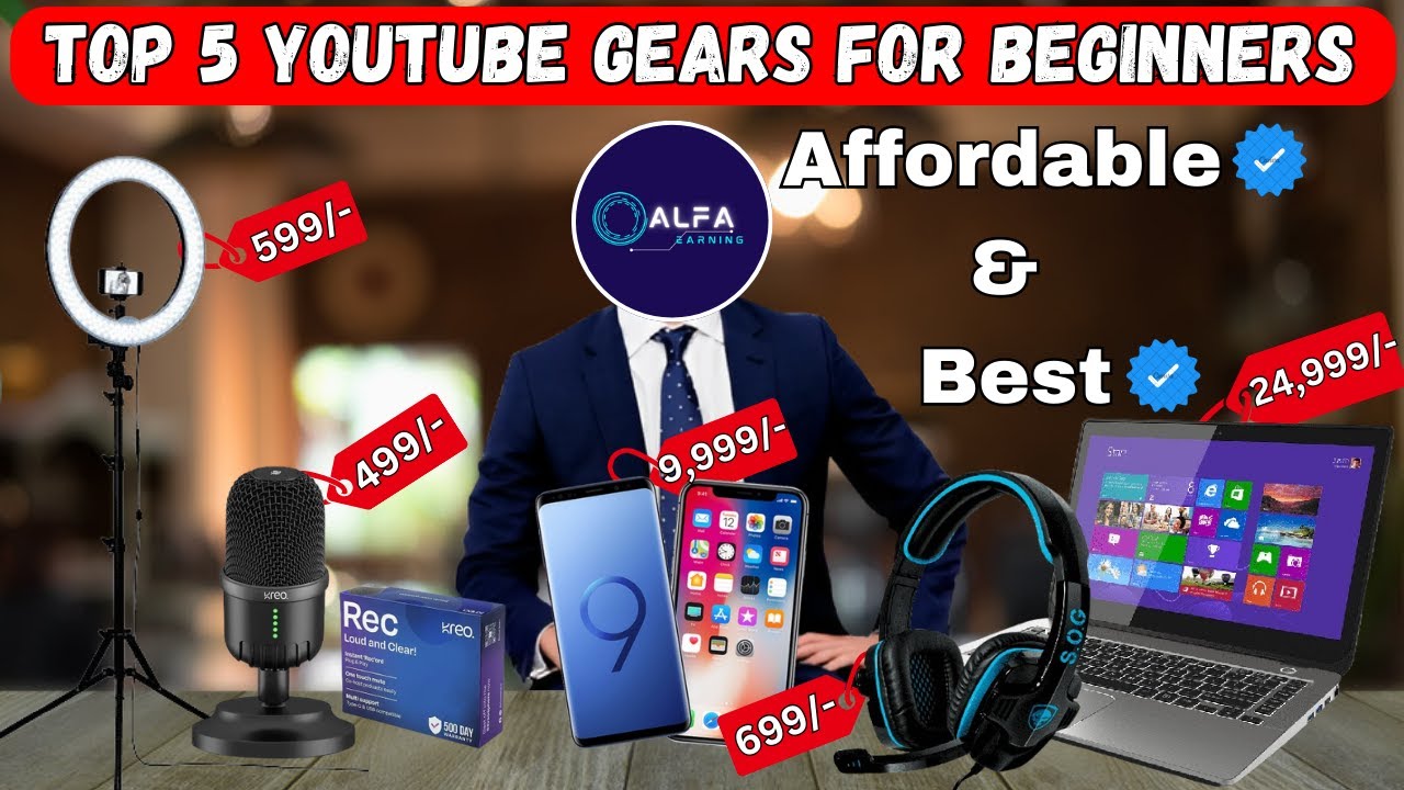 Top 5 YouTube Gear for BEGINNERS (Cheap and Best) - YouTube