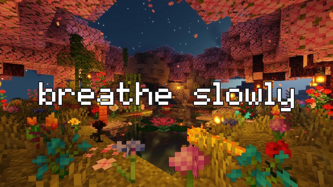 take a deep breath and calm your mind...(minecraft music + soft rain ...