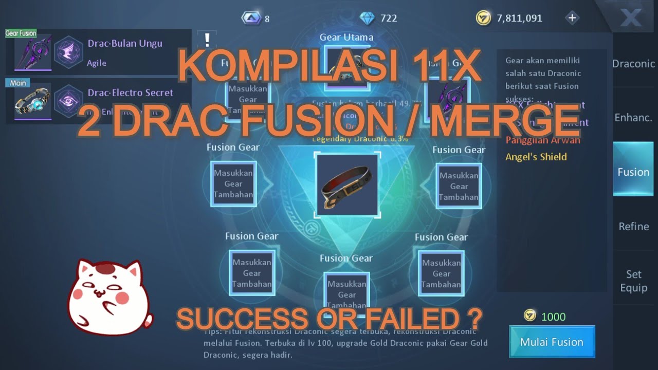 Dragon raja SEA 11 Kompilasi 2 Drac Fusion / Merge Success Or Failed ...