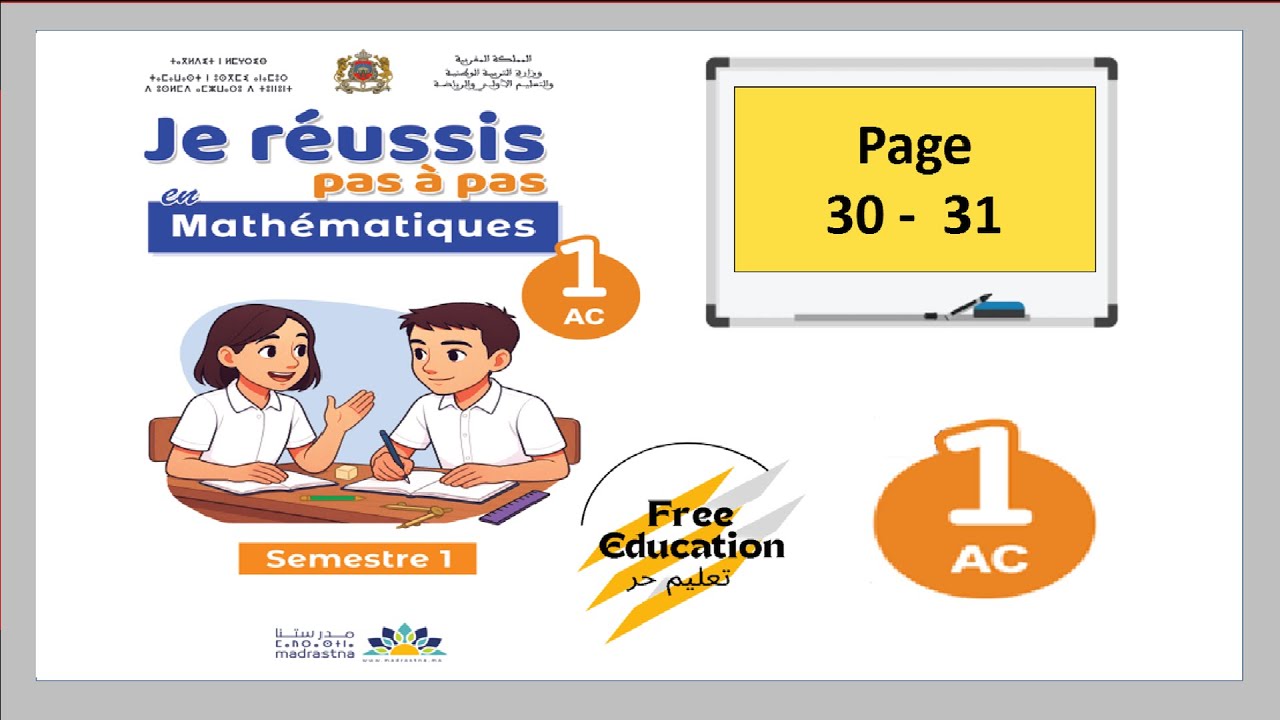 🚀 Je réussis pas à pas en Mathématiques! – Niveau 1AC 📄 Correction des ...