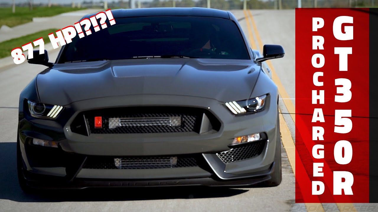 PROCHARGER SUPERCHARGER CRANKS OUT 877HP GT350/GT350R MUSTANGS! - YouTube