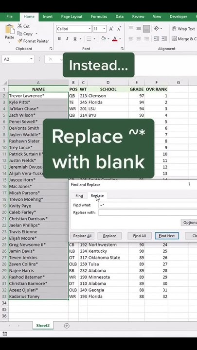 Replace Trick in Excel 📊 #excel #exceltips #datamastery - YouTube