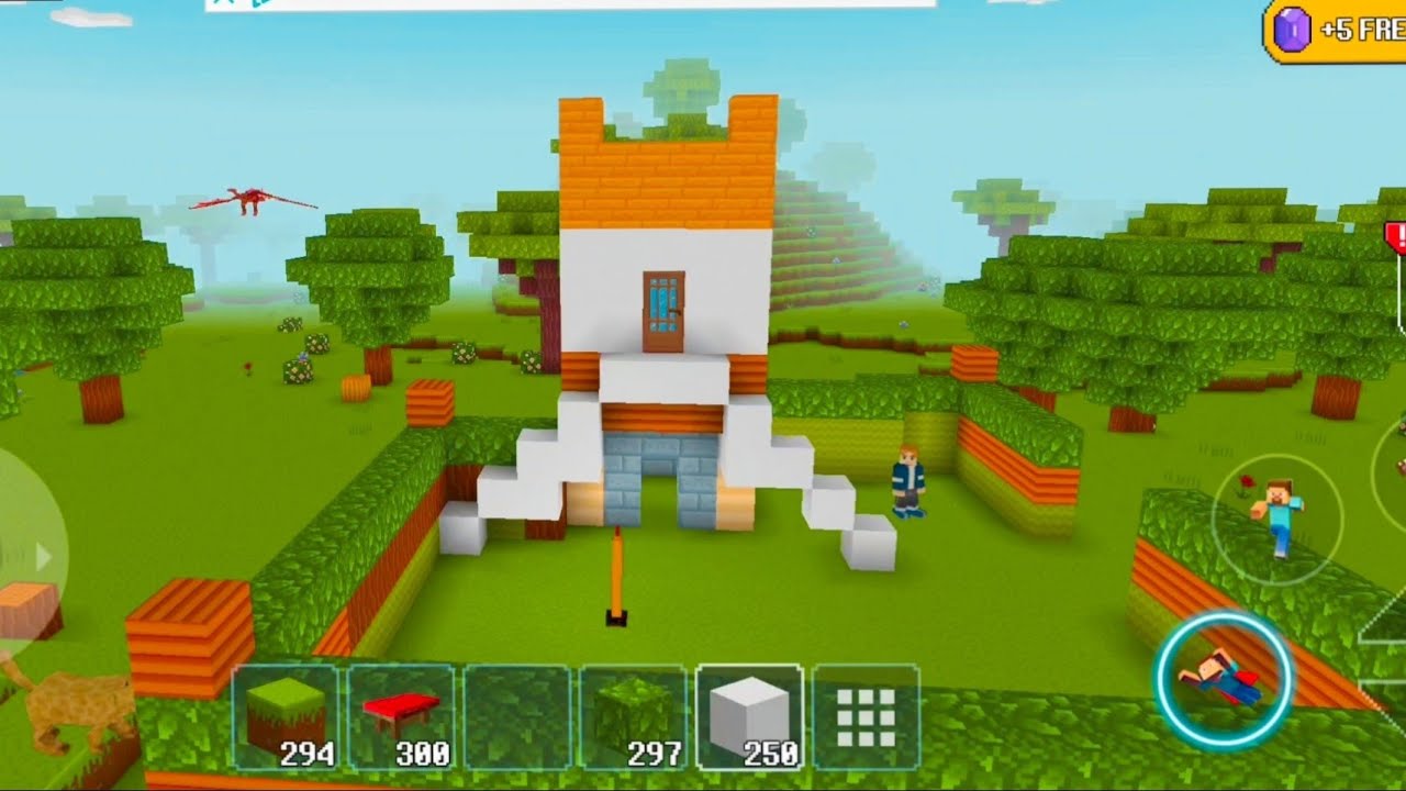 mini block craft make a Haus with Staircase - YouTube