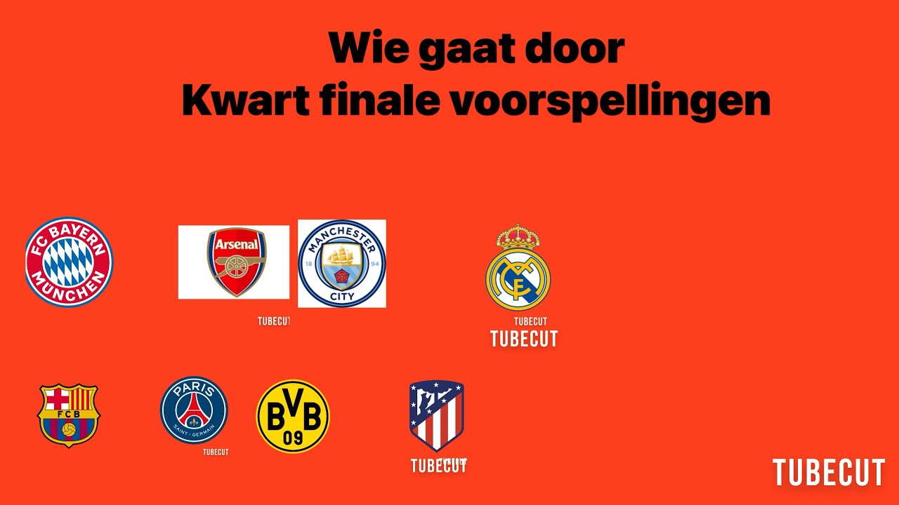 Champions league kwart finale voorspelling wie gaat door naar de halve finale - YouTube