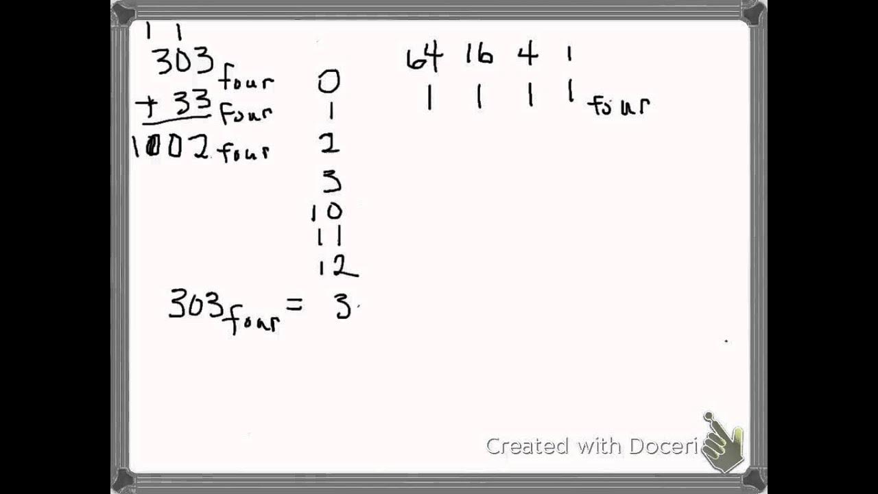 Addition in base four - YouTube