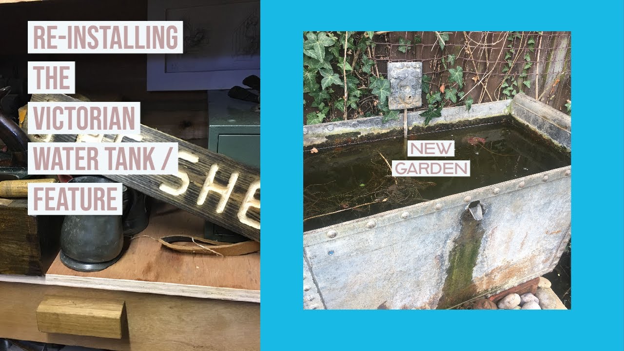Re-installing the Victorian Water tank feature in my new garden. - YouTube