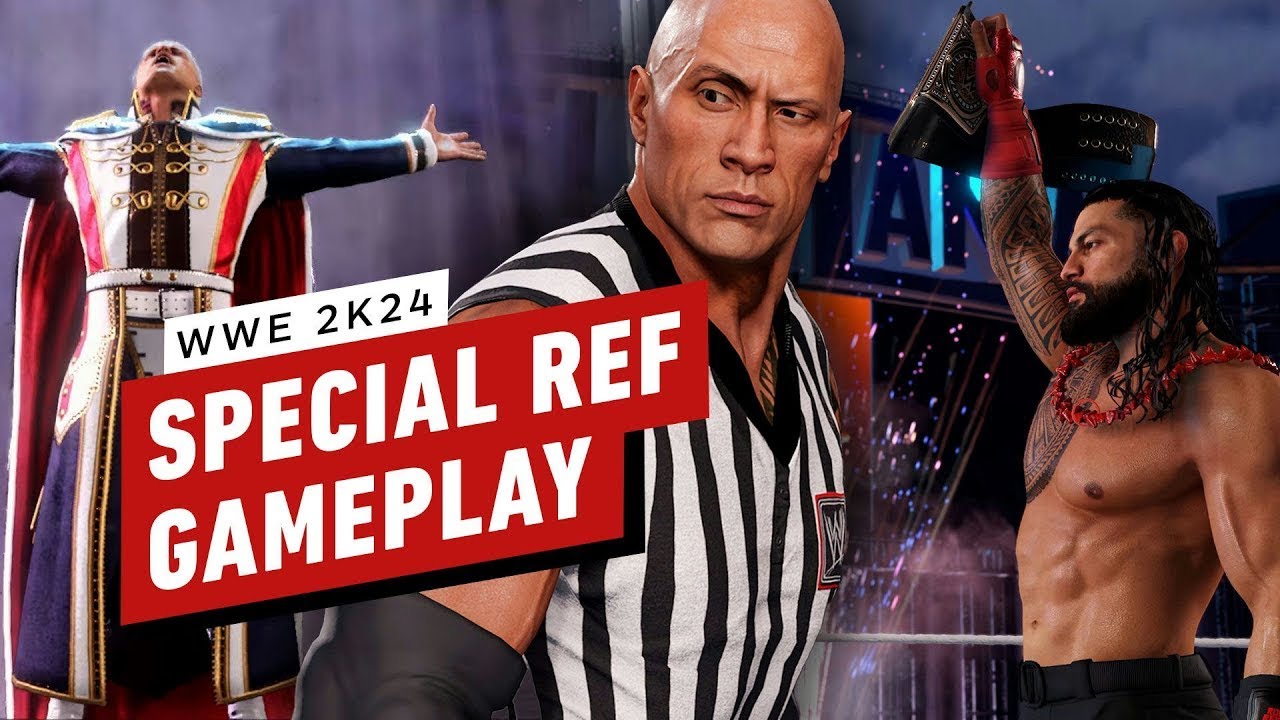 WWE 2K24 Cody Rhodes vs Roman Reigns - Special Guest Referee Gameplay ...