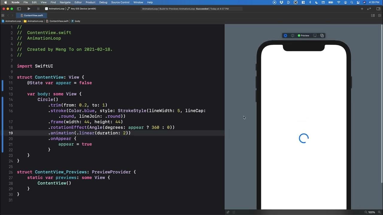 [SWIFTUI HANDBOOK] 044 Animation Repeat, Delay and Speed - YouTube