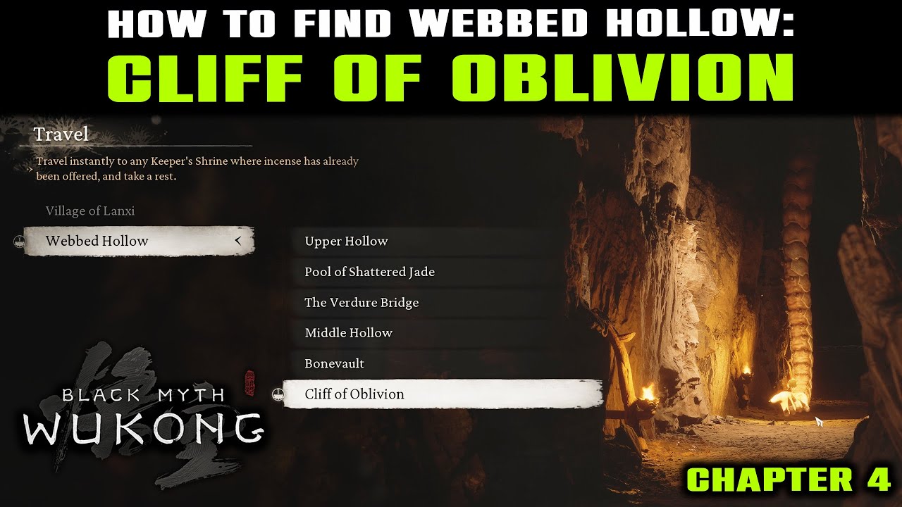 CLIFF OF OBLIVION Location Guide - Shrine | Webbed Hollow | Chapter 4 ...