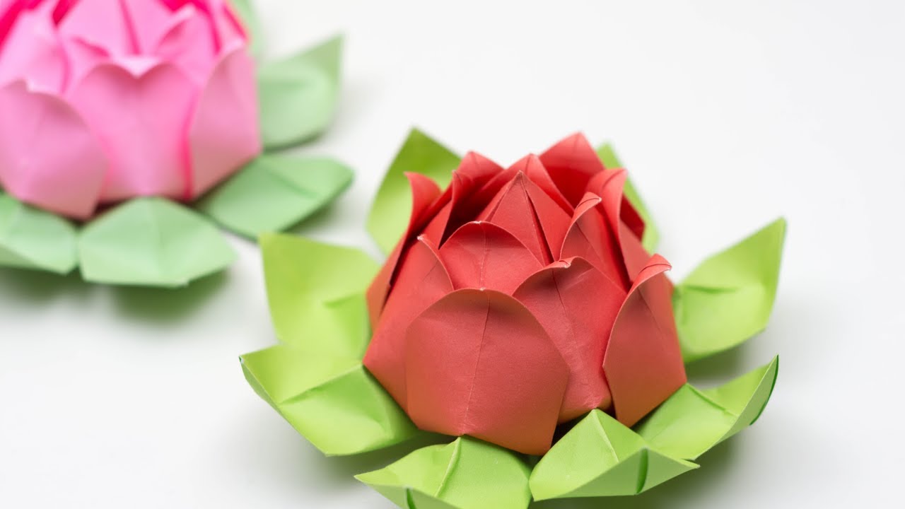 Origami Lotus - How To Make an Origami Lotus Flower - Paper Craft - DIY ...