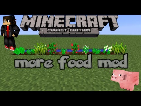 more food / mod para minecraft pe 0.11.1 - YouTube