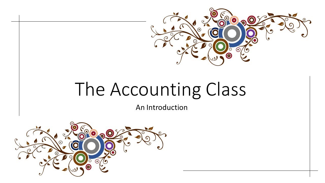 The Accounting Class | An Introductory Video of Just One Minute | 🖊 ...
