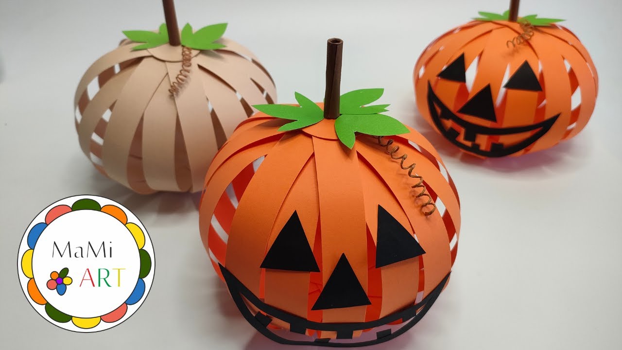 How to make a pumpkin out of paper 🎃step-by-step tutorial🎃Decoration ...