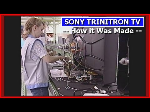 SONY TRINITRON TV How was it Made ? - Japan VIDEO Electronics Television CRT Factory 1998