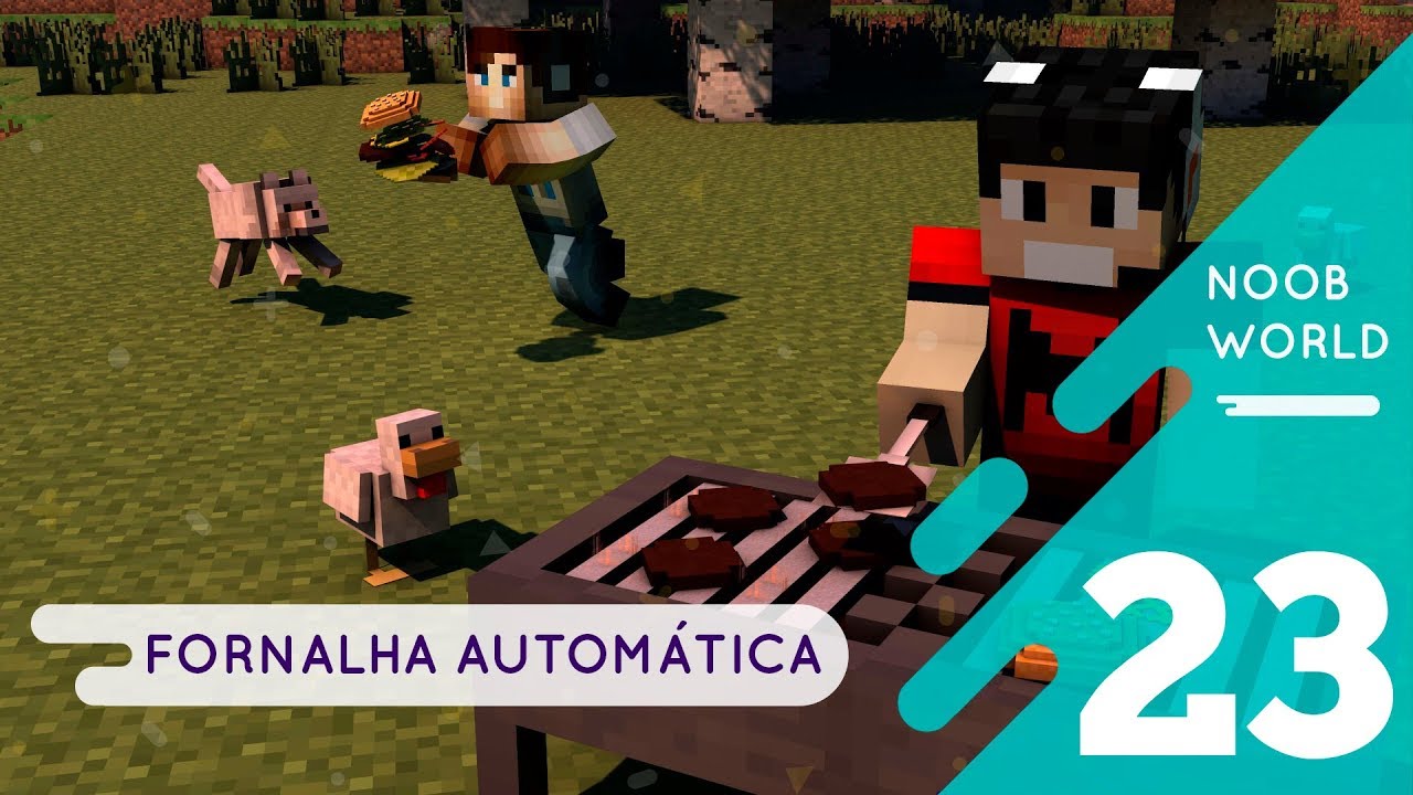 FORNALHA AUTOMÁTICA DO VINICCIUS13 MINECRAFT - NOOB WORLD #023 | Ajude ...