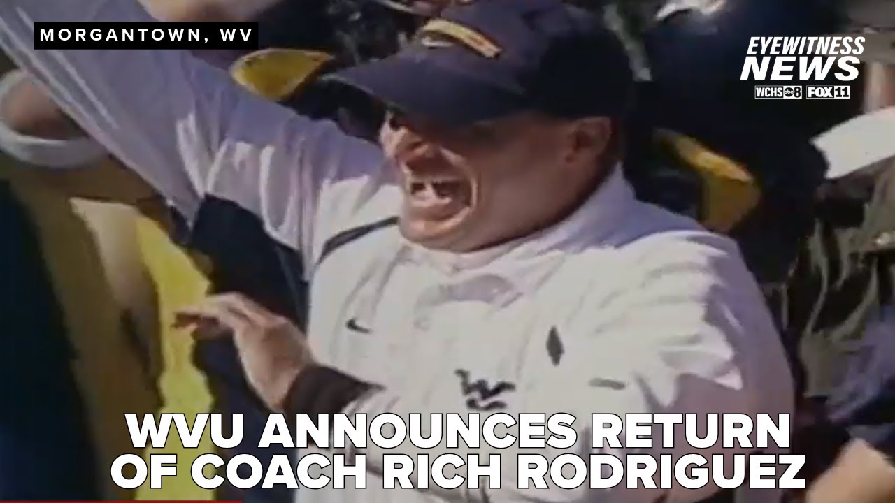 Rich Rodriguez returns as head coach of WVU football - YouTube