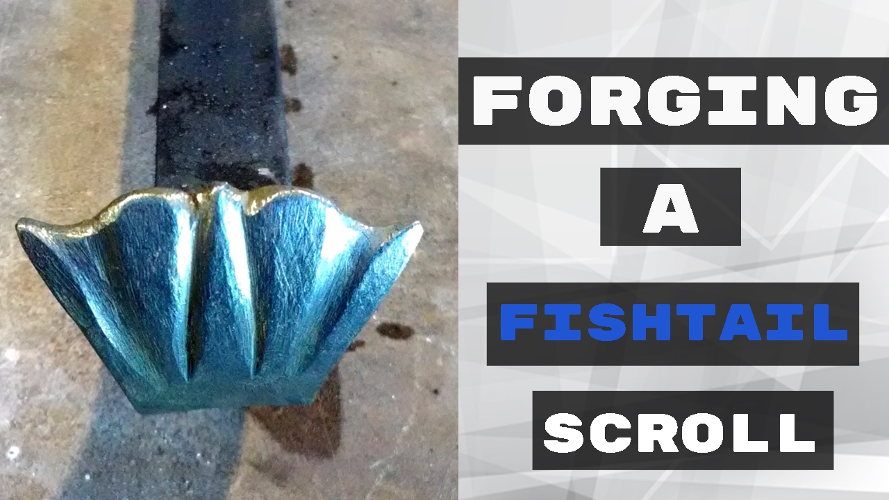 Making a Fancy Fishtail Scroll // How to Forge a Scroll Finial & Add ...