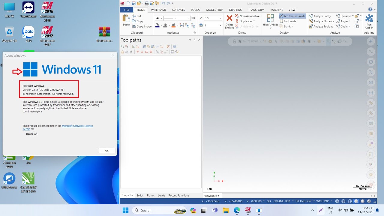 Cài đặt Mastercam 2017 Windows 11 | Install Mastercam 2017 Windows 11 ...
