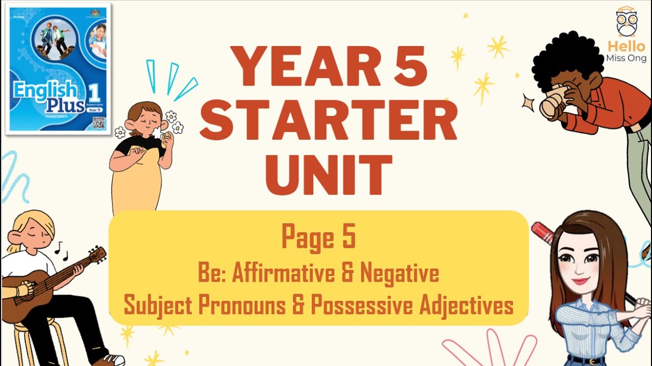 【Year 5 Plus 1】Starter Unit | Page 5 | Be: Affirmative & Negative ...