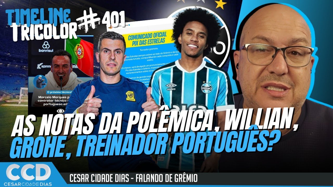 TimeLine Tricolor #401: Notas, Willian, Marcelo Grohe, treinador ...