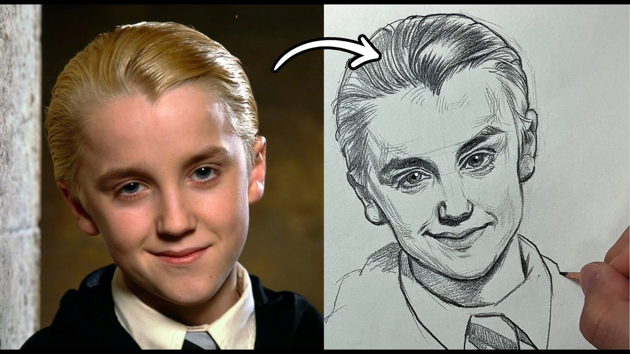 How to Draw Draco Malfoy Step by Step | Pencil Drawing Tutorial - YouTube