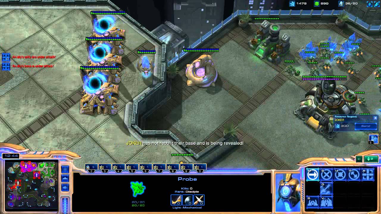 Starcraft 2 Experiments - Mineral line block, Mass Ghosts/Marines and ...