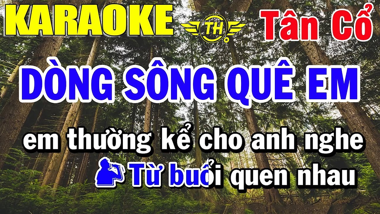 Dòng Sông Quê Em Karaoke Tân Cổ | Trọng Hiếu - YouTube
