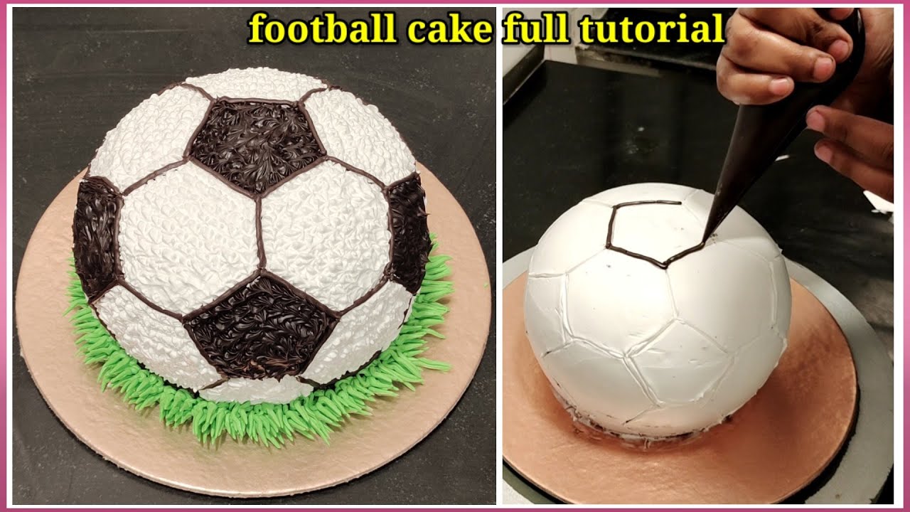 football cake | 1kg football cake design | football theme cake ...
