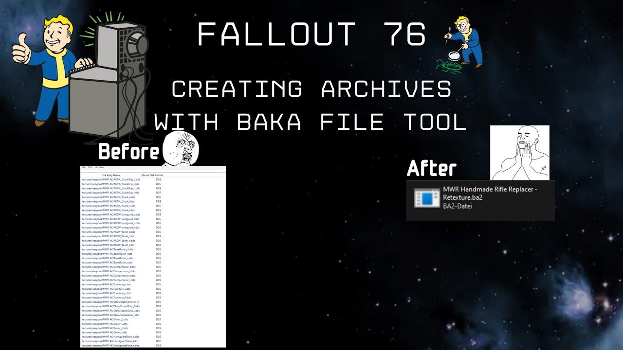 How to pack loose files into an Archive useing Baka File Tool [ Fallout ...