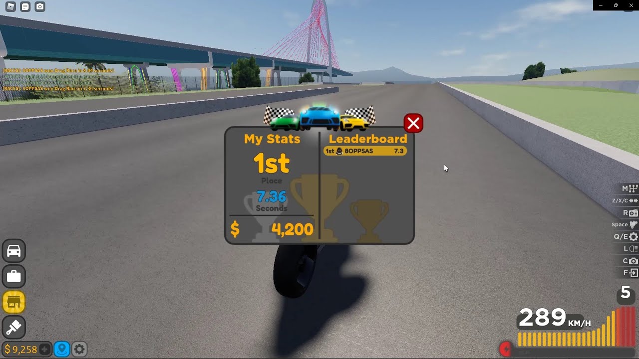 roblox Driving Empire bike (ducati) drag race 7.3s - YouTube