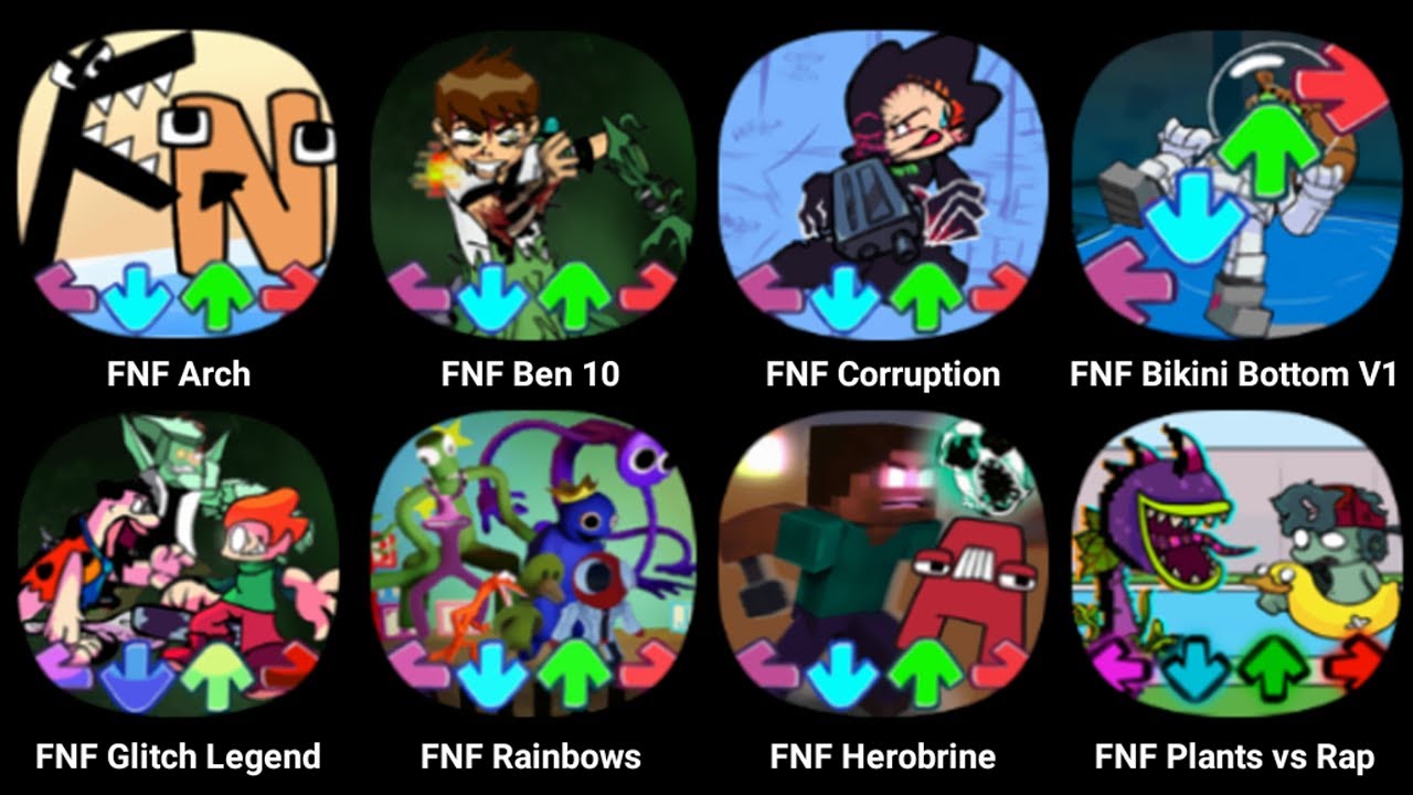 FNF Alphabet Lore, FNF Ben 10, FNF Corruption, FNF Bikini Bottom, FNF ...